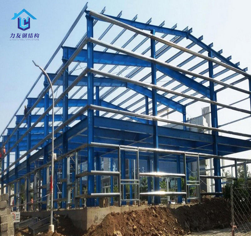 Light Metal Building Construction Gable Frame Prefabricated Industrial ...