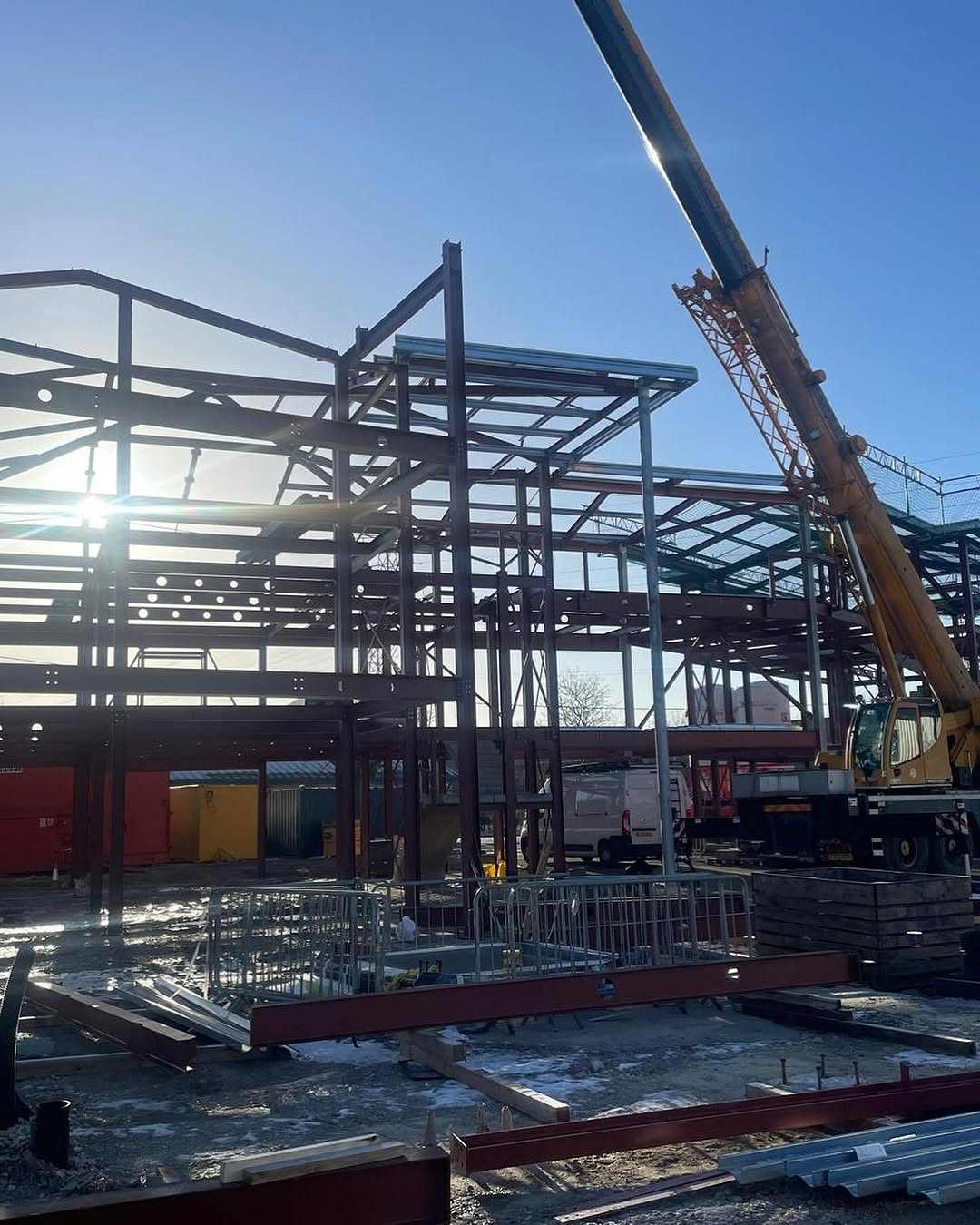 2025 Final Stages Of Murton Way York Building 2 Offices Steel Steelwork ...
