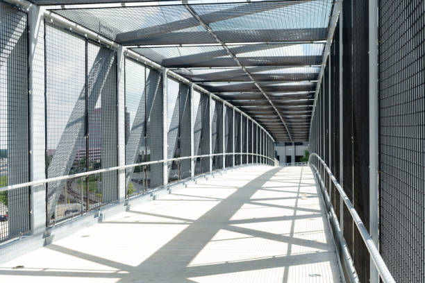 Industrial Steel Pedestrian Bridge | Modern Footbridge Solutions ...