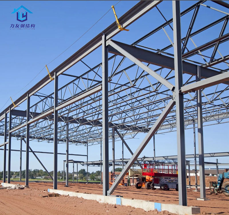 Prefabricated frame workshop steel structure warehouse canopy building ...