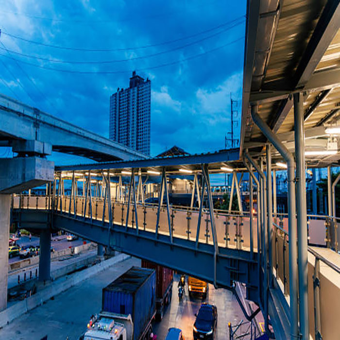 Industrial Steel Pedestrian Bridge | Modern Footbridge Solutions ...